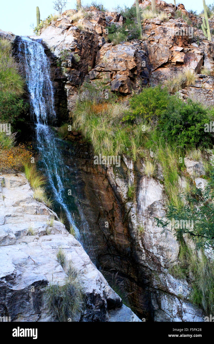 Pretty natural waterfall in the desert Stock Photo - Alamy