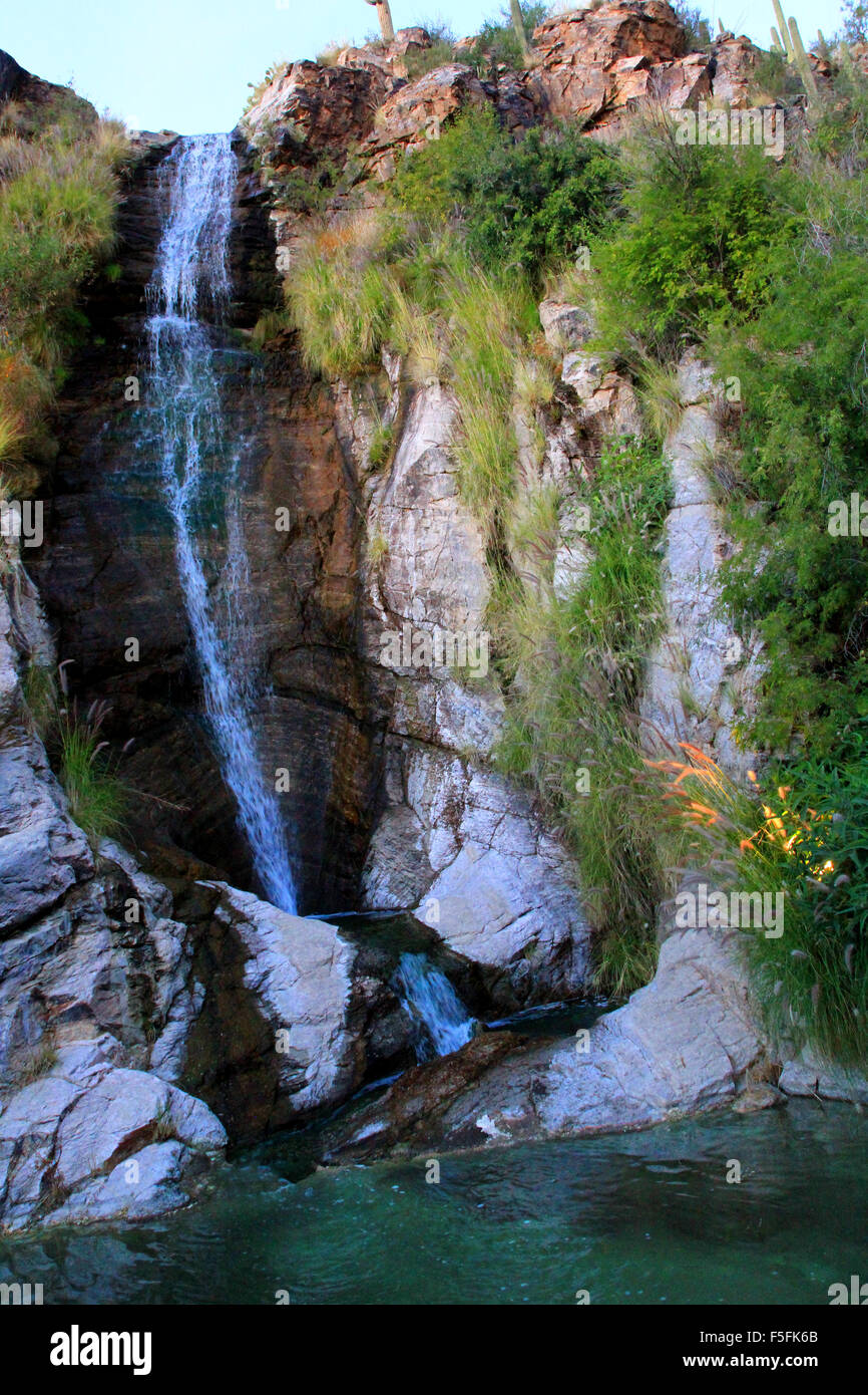Pretty natural waterfall in the desert Stock Photo - Alamy