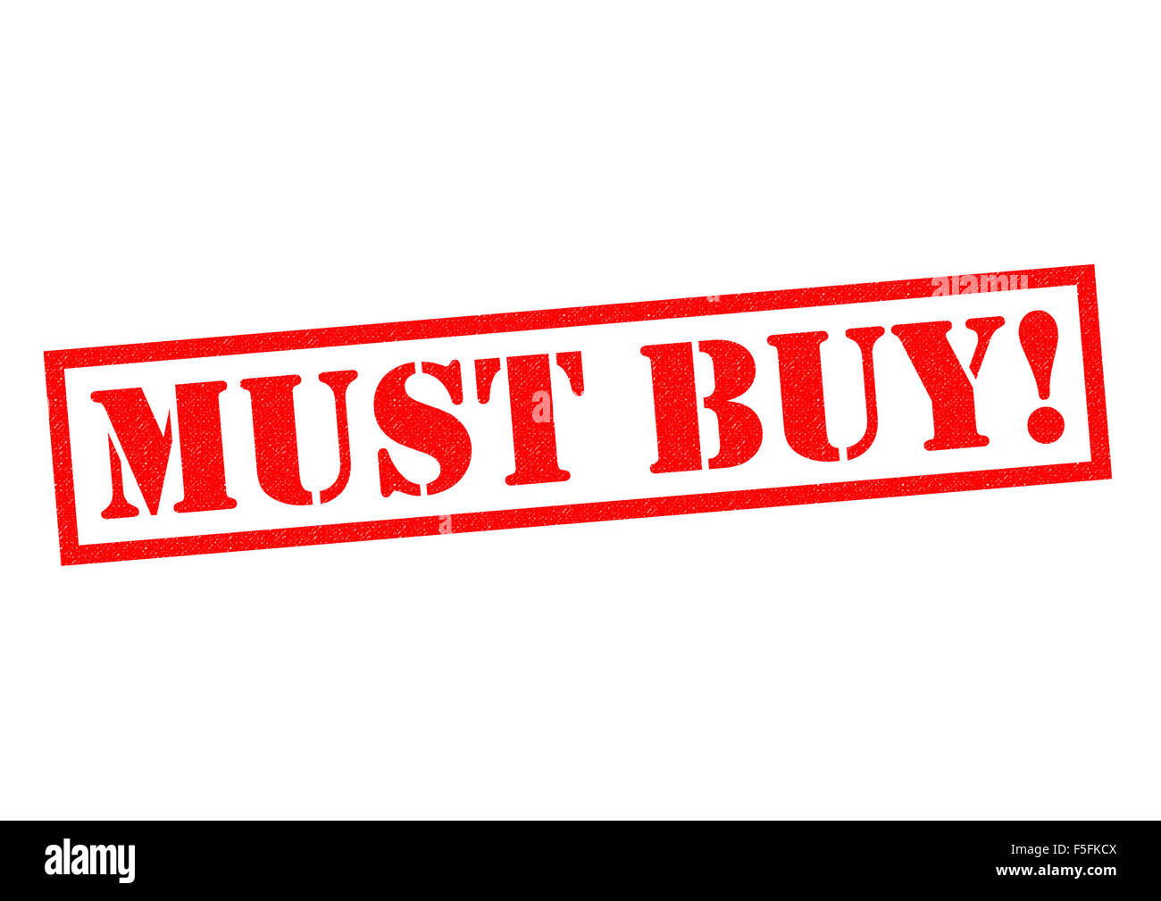 MUST BUY! red Rubber Stamp over a white background Stock Photo - Alamy