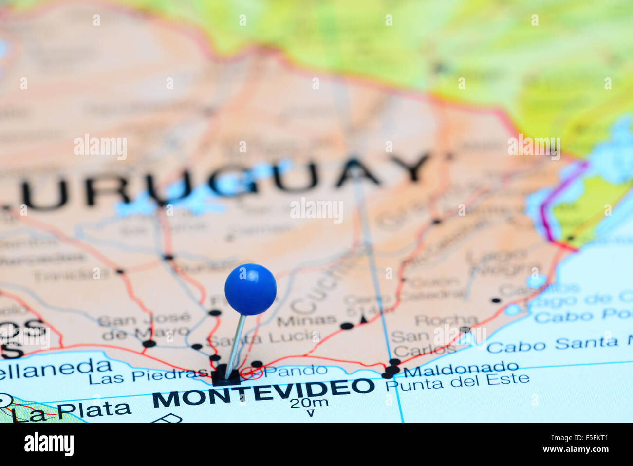 Montevideo map hi-res stock photography and images - Alamy