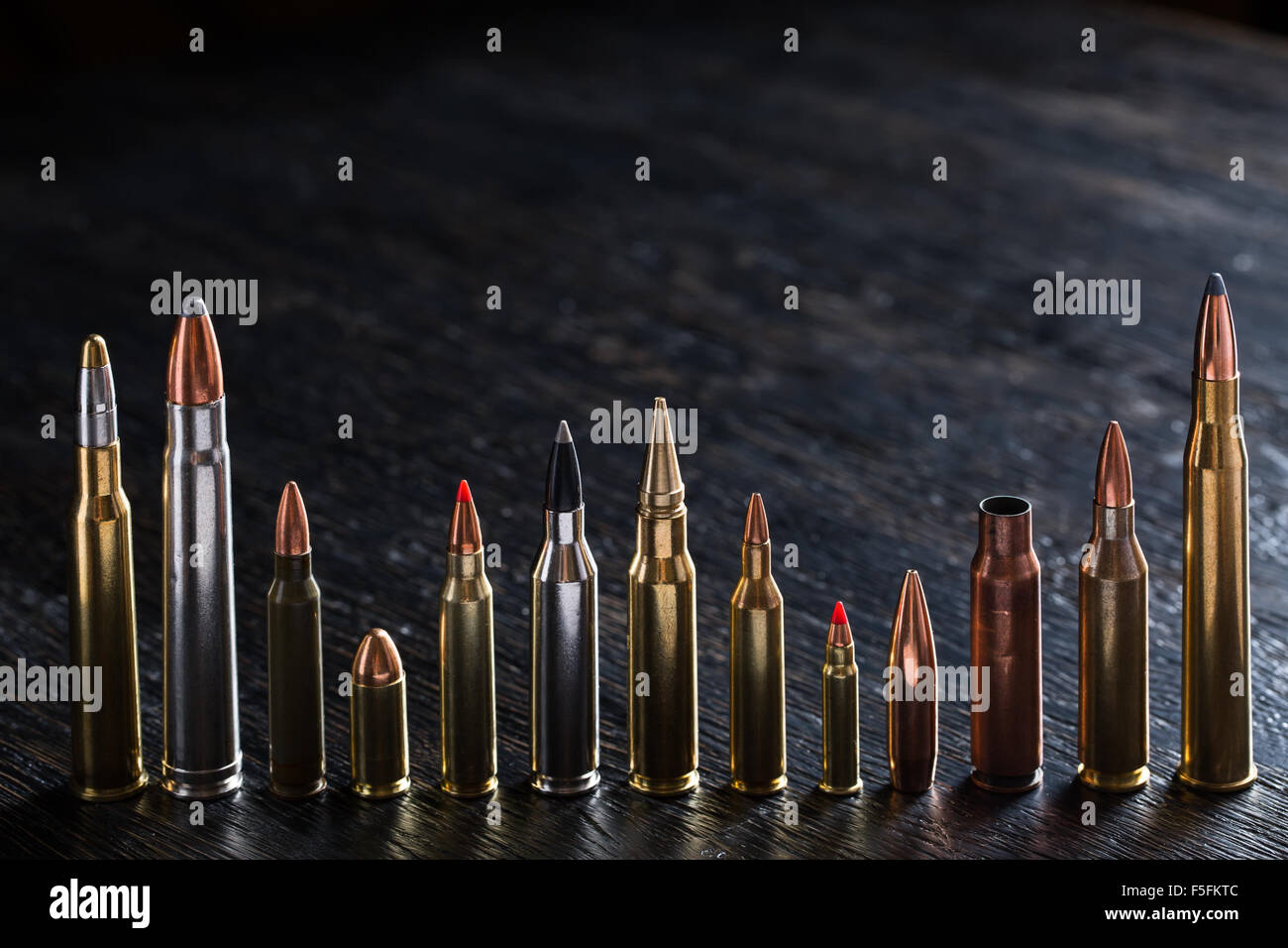 Number of large-caliber ammunition with different caliber Stock Photo ...
