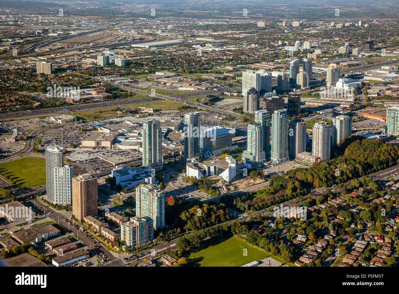 Stock Photo Aerial view of Scarborough Town Centre and Civic Centre ...