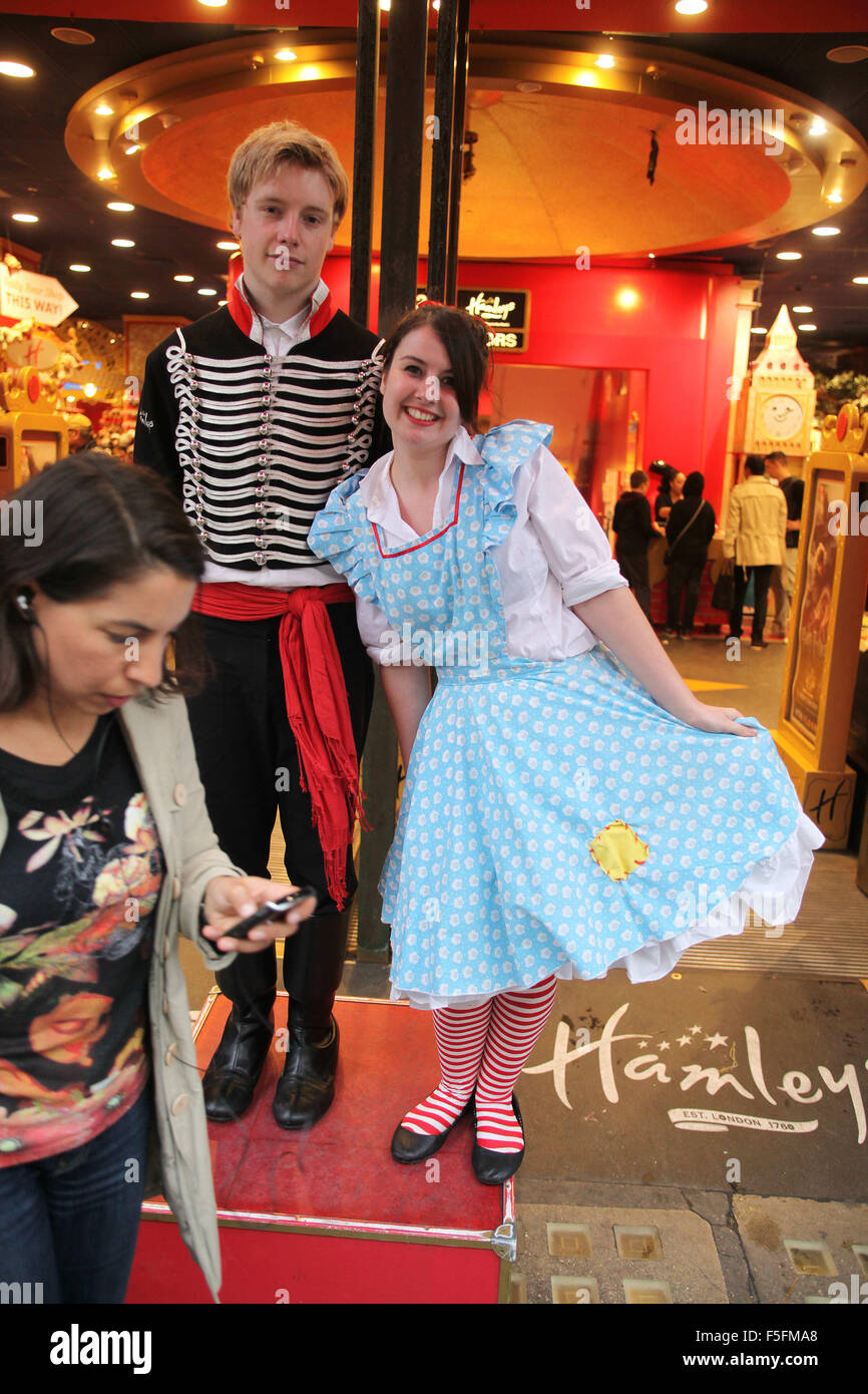 London, UK, UK. 12th Sep, 2011. A young couple work in pantomime ...