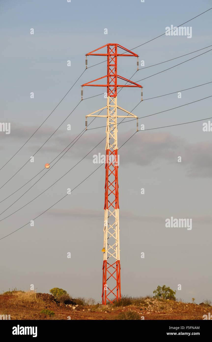 Electricity Power Pylon Stock Photo - Alamy