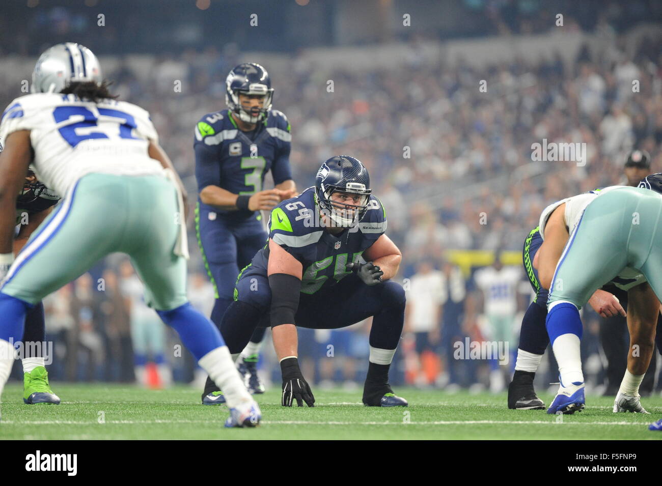 November 1, 2015: Seattle Seahawks guard J.R. Sweezy #64 during an NFL ...