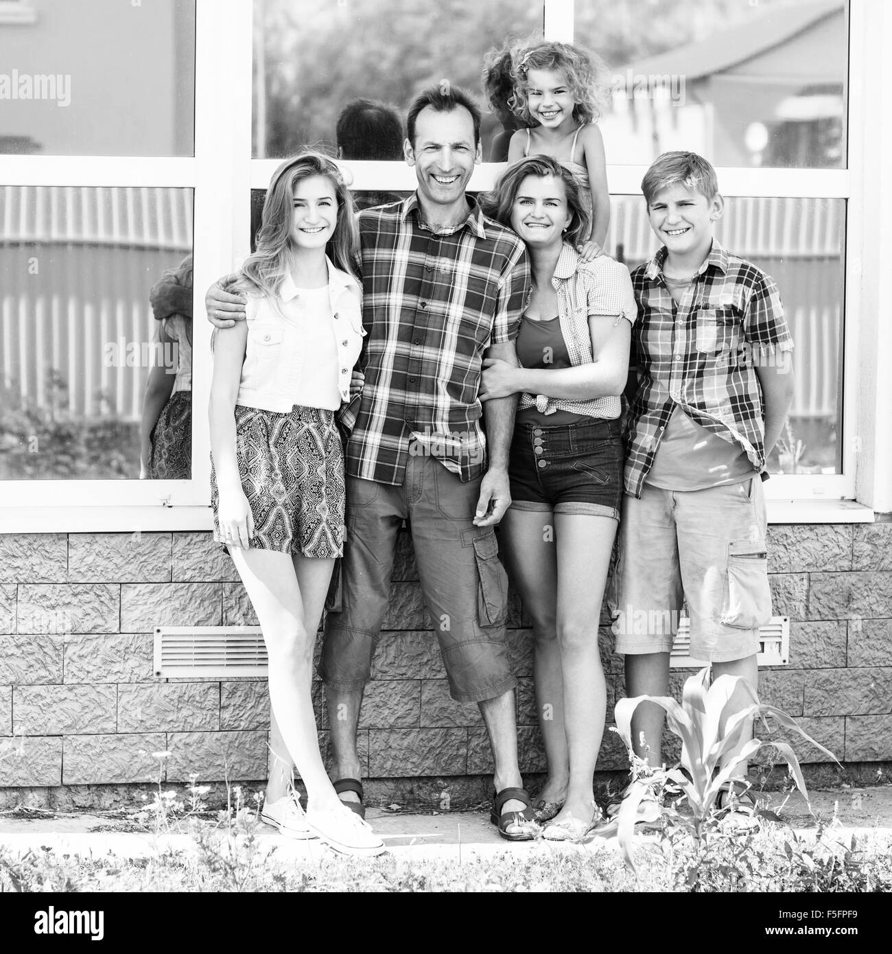 Big happy family Stock Photo - Alamy