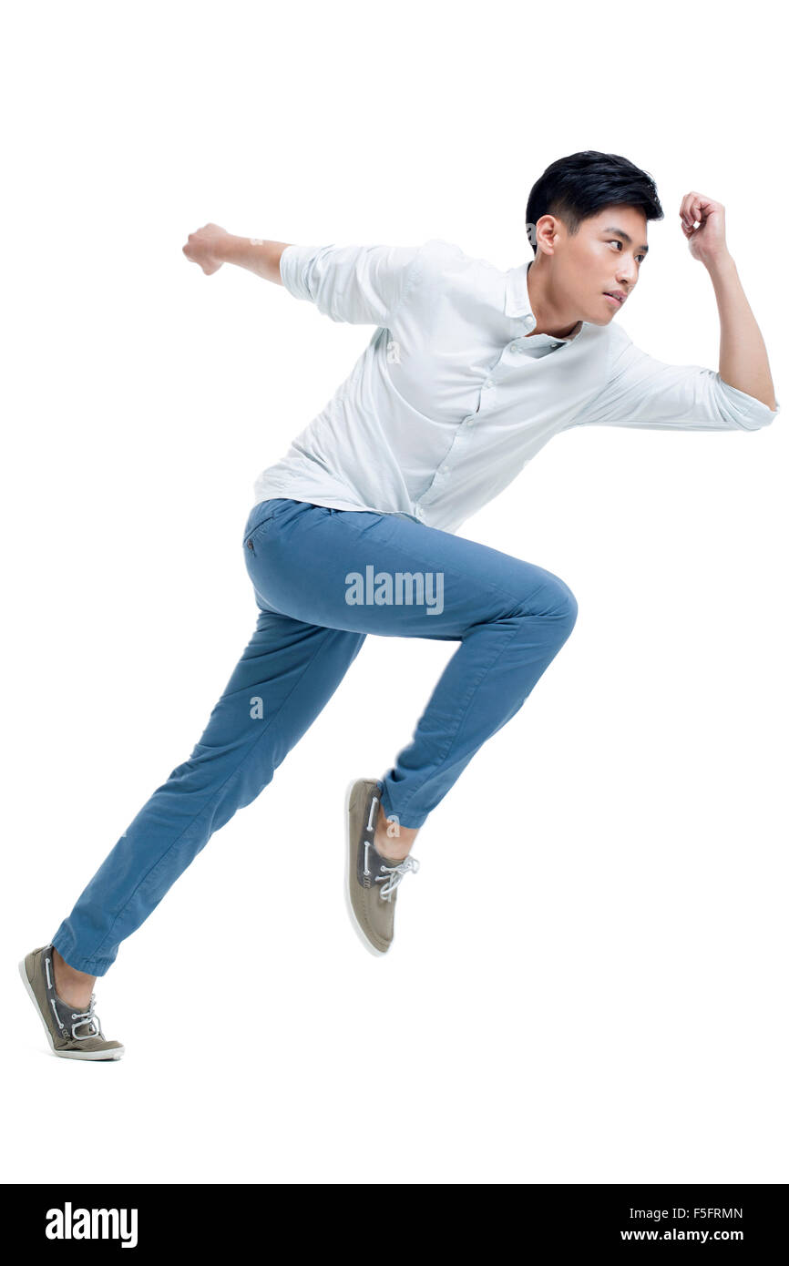 Running adult moving on Cut Out Stock Images & Pictures - Alamy