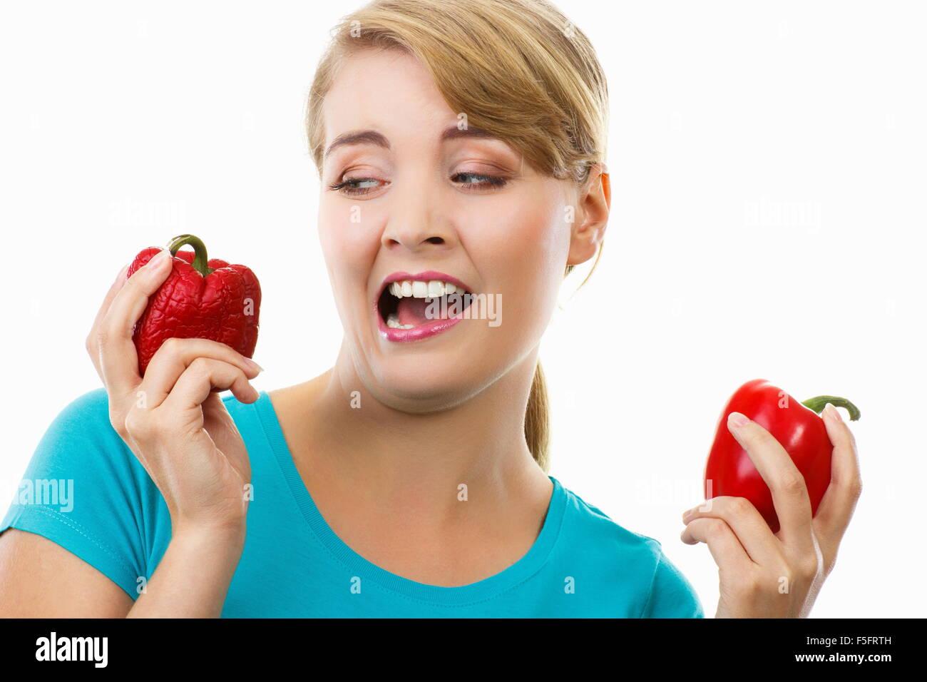 Woman and disgusted and food hi-res stock photography and images - Alamy
