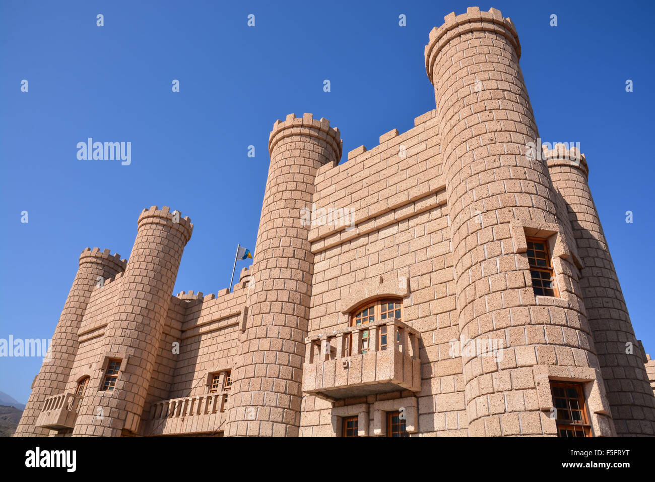 Medieval Brown Castle Stock Photo - Alamy