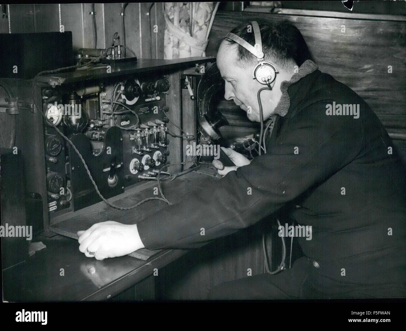 1952 - Operating the Ships' modern Radio apparatus, which enables the ...