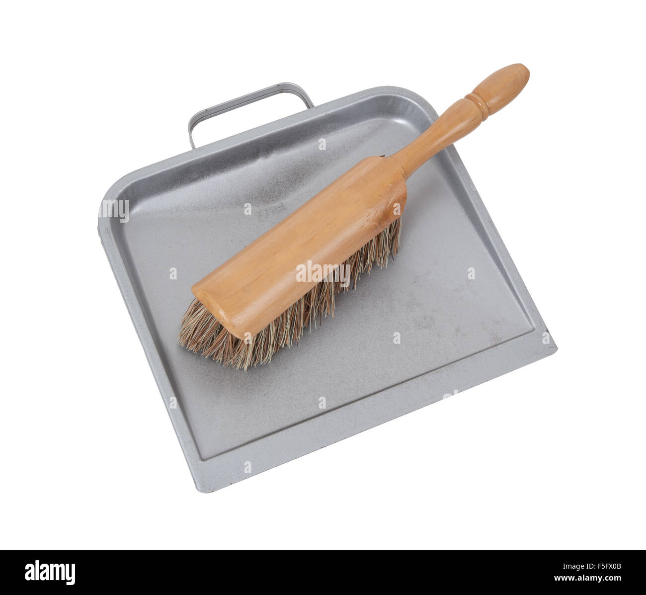 Cleaning set of dust pan and brush Stock Photo - Alamy