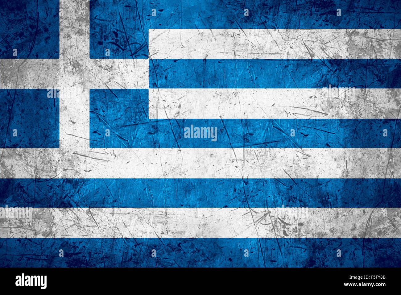flag of Greece or Greek banner on rough pattern metal background Stock ...