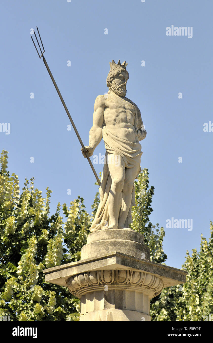 Monument to Neptune . Igualada, Barcelona, Catalonia, Spain Stock Photo ...