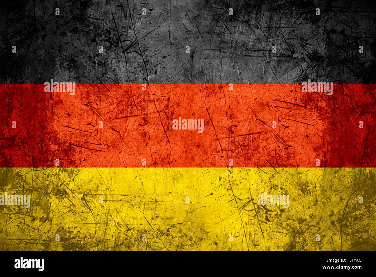 flag of Germany or German banner on rough pattern metal background ...