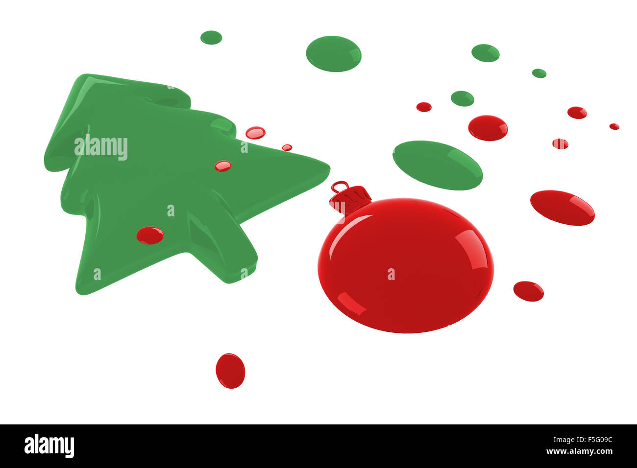 A Christmas themed paint splash Stock Photo - Alamy