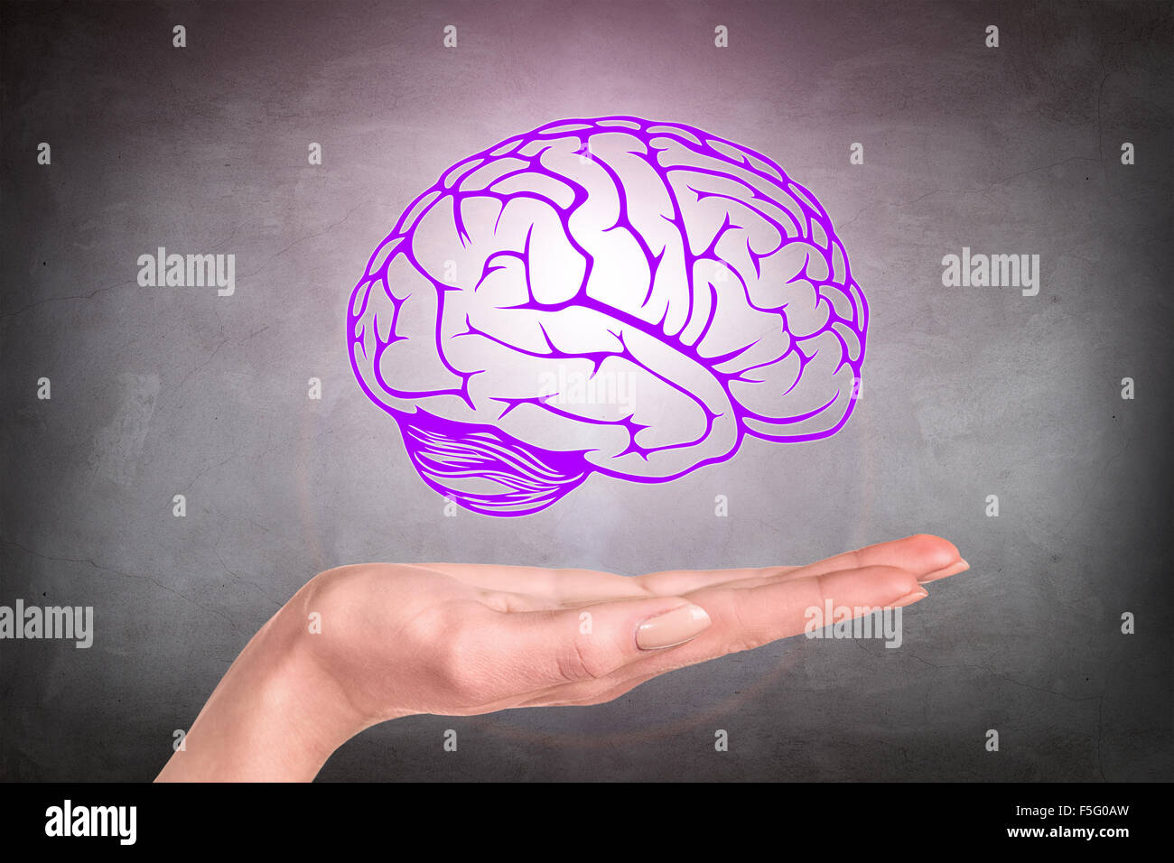 Brain over symbol intelligence hi-res stock photography and images - Alamy