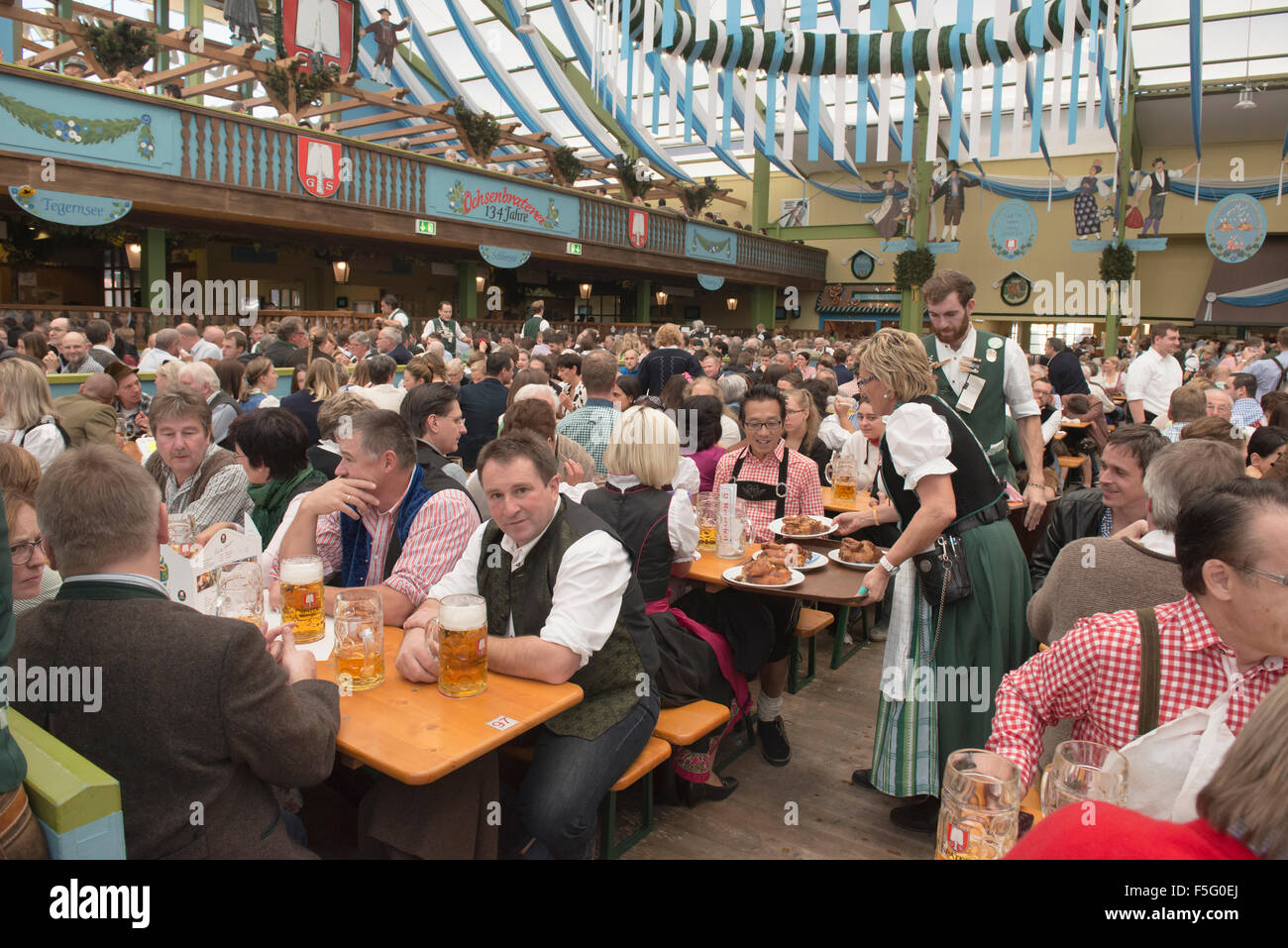 World's greatest party at Oktoberfest in Munich, Germany Stock Photo ...