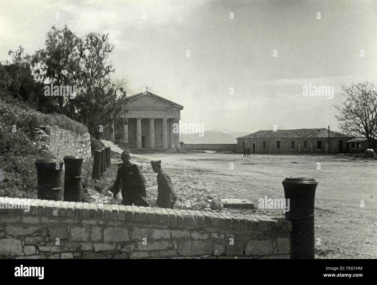 Greek prisoners in the Old fortress of Corfu, Greece Stock Photo - Alamy