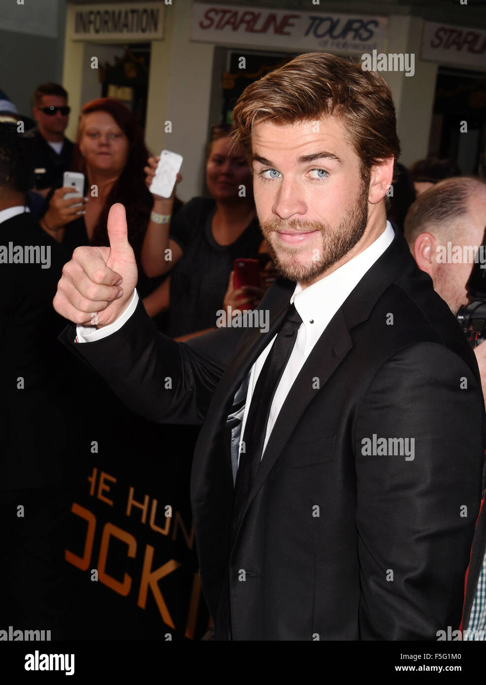 LIAM HEMSWORTH US film actor in November 2015. Photo Jeffrey Mayer ...