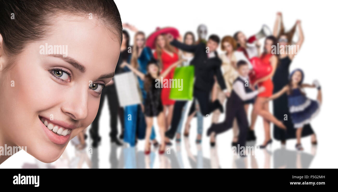 Big crowd of people Stock Photo - Alamy
