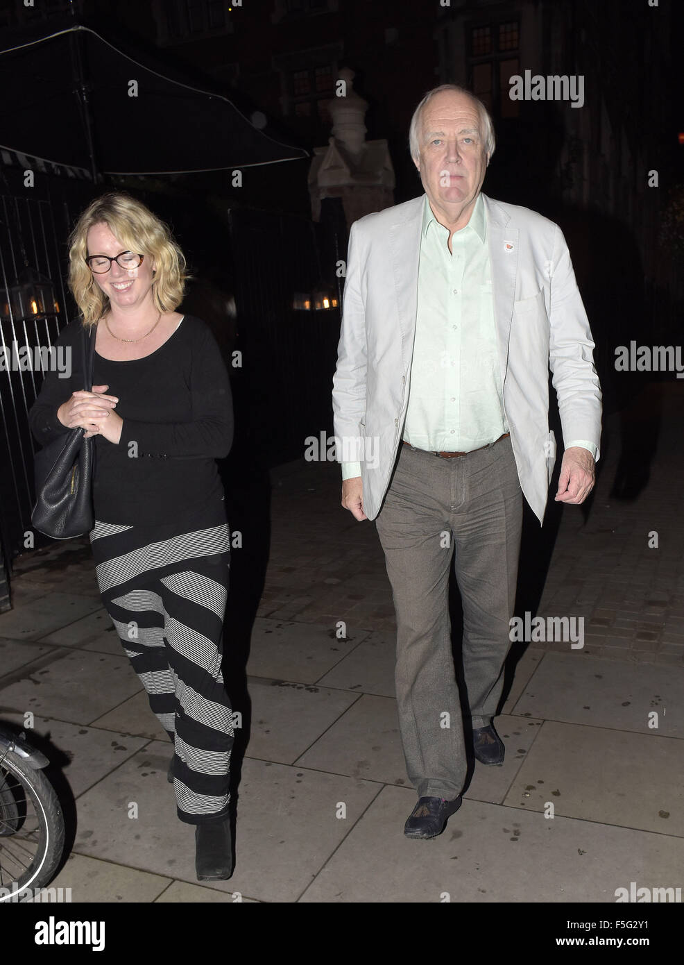 Sir Tim Rice and Jane McIntosh leave Chiltern Firehouse Featuring: Sir ...