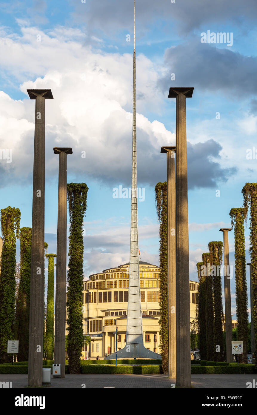 Wroclaw, Poland, the Iglica before Jahrhunderthalle Stock Photo - Alamy