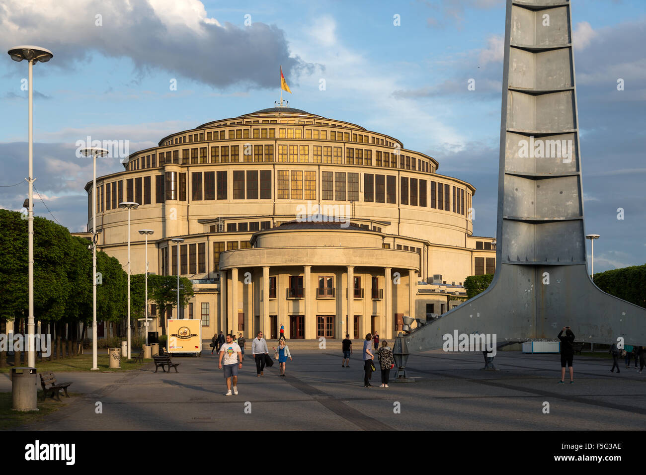 Wroclaw, Poland, the Iglica before Jahrhunderthalle Stock Photo - Alamy