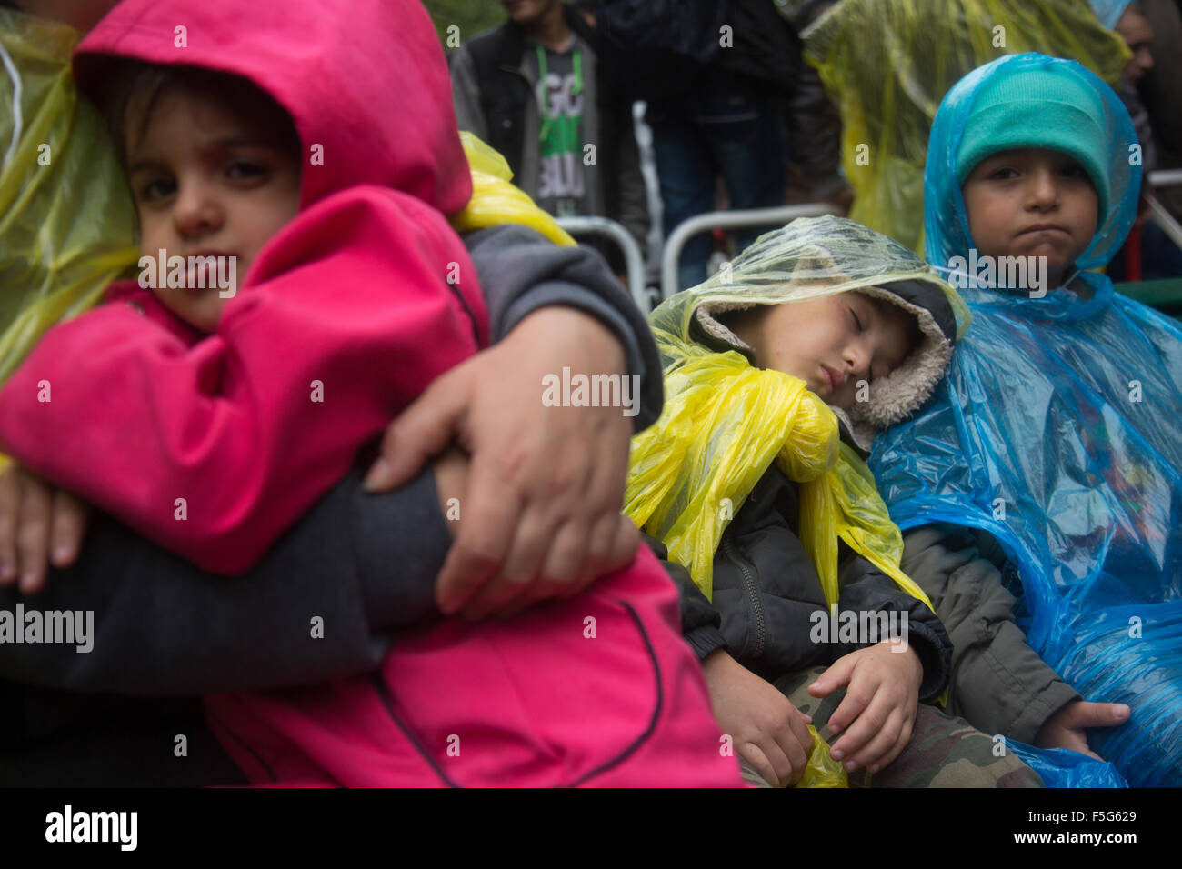 Berlin, Germany, refugees are waiting in front of the State Office for ...