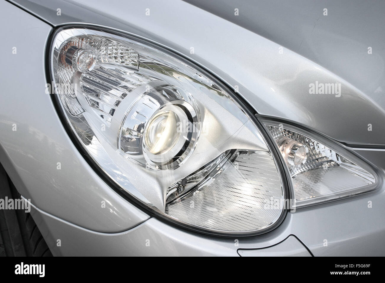 Closeup headlights of car Stock Photo - Alamy