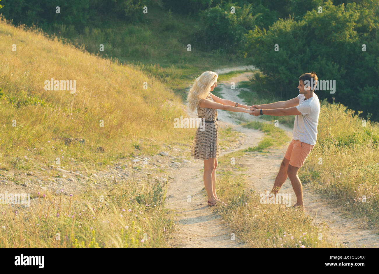 couple together summer time Stock Photo - Alamy