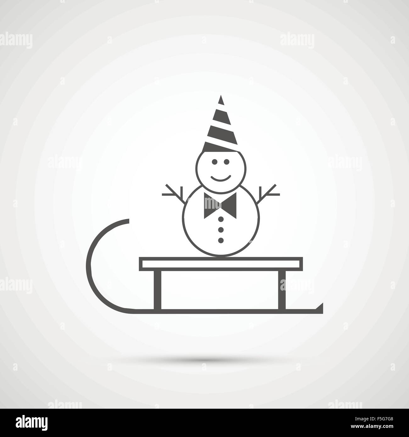 Vector sled and snowman icon Stock Vector Image & Art - Alamy