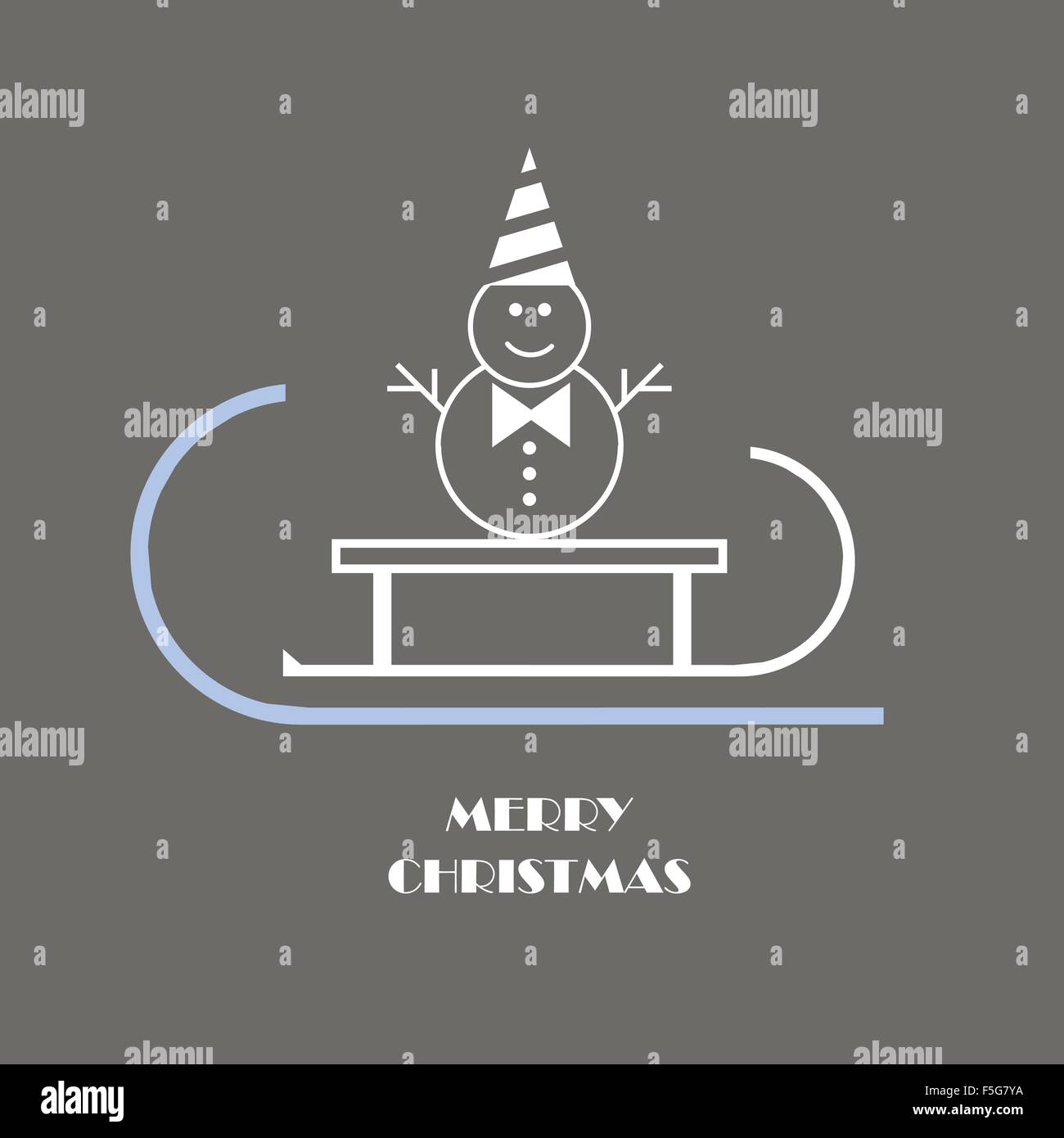 Vector snowman on a sled Stock Vector Image & Art - Alamy