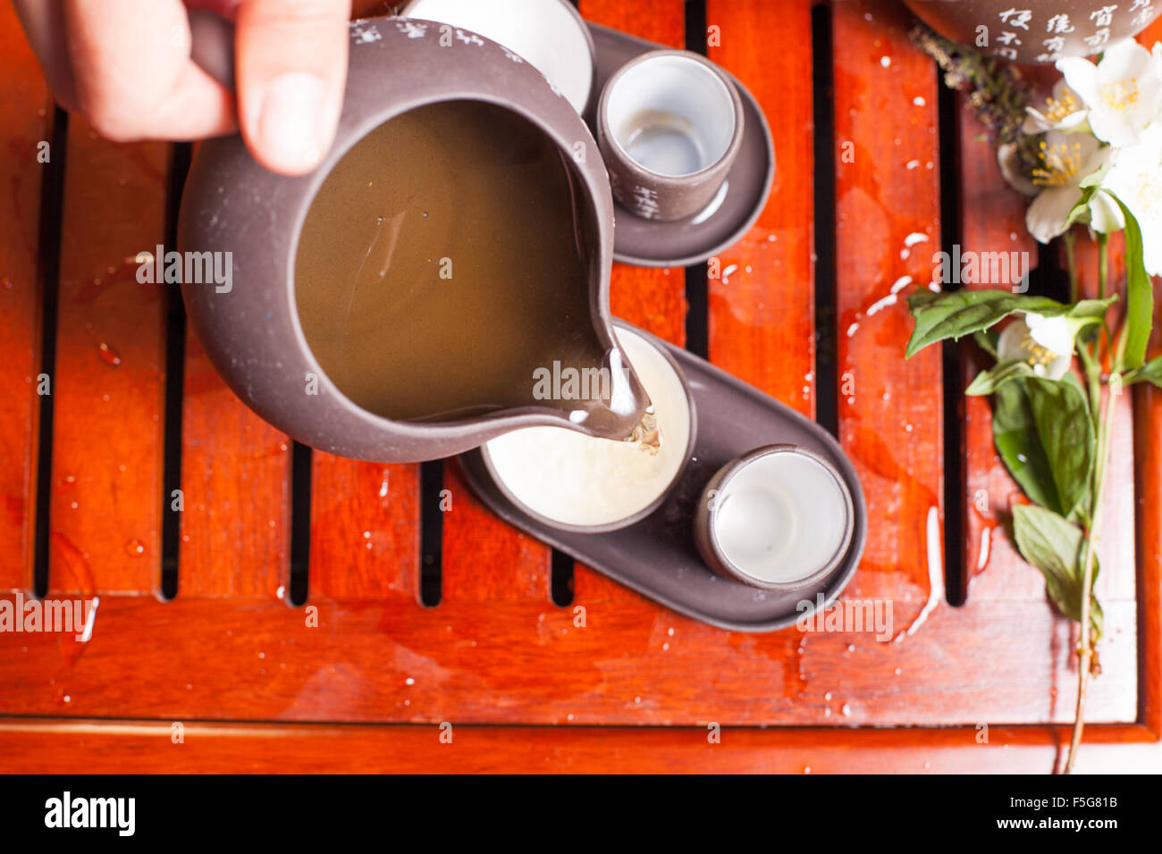Chinese tea ceremony Stock Photo - Alamy