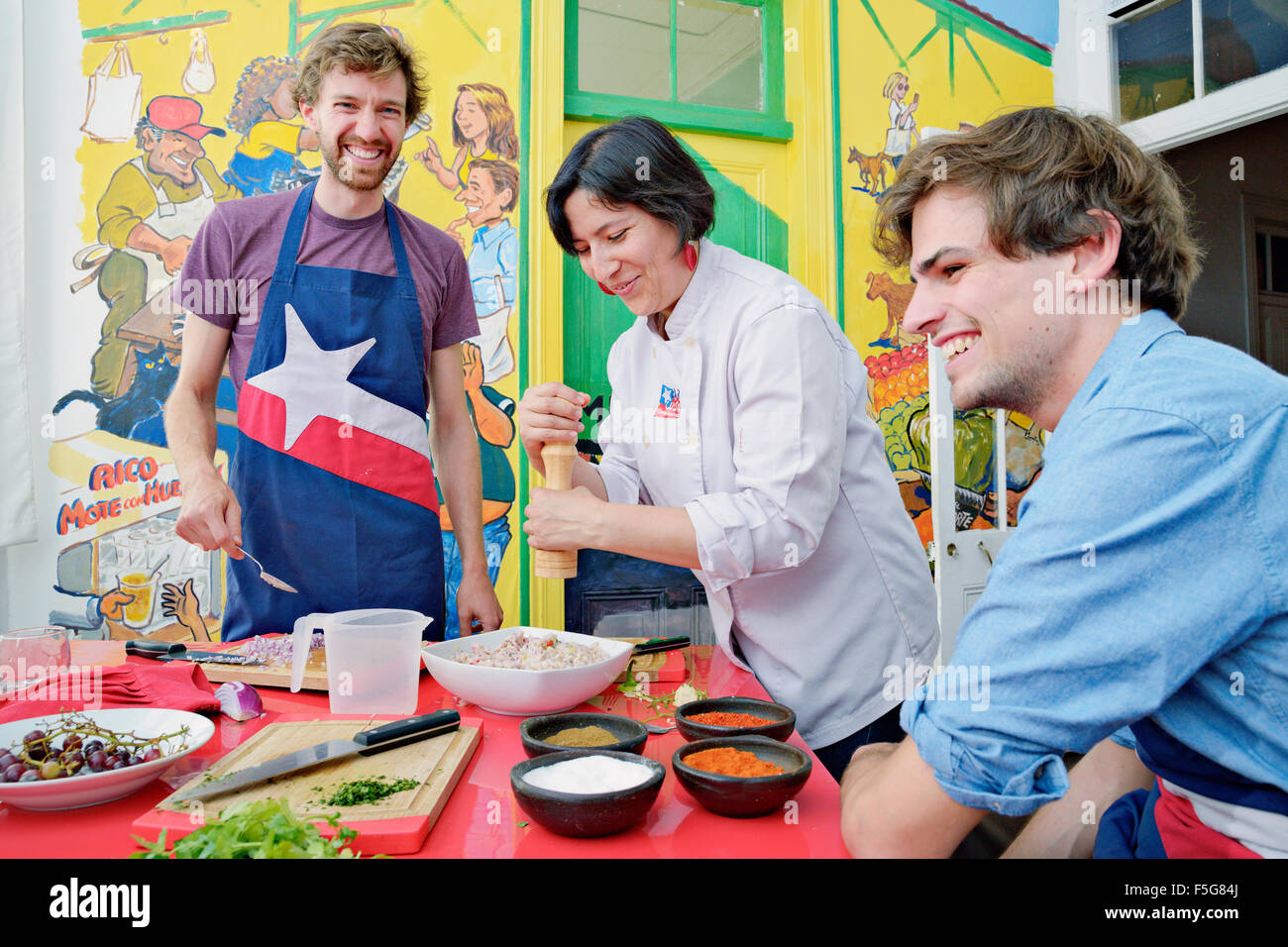 Chile valparaiso cooking fun hi-res stock photography and images - Alamy