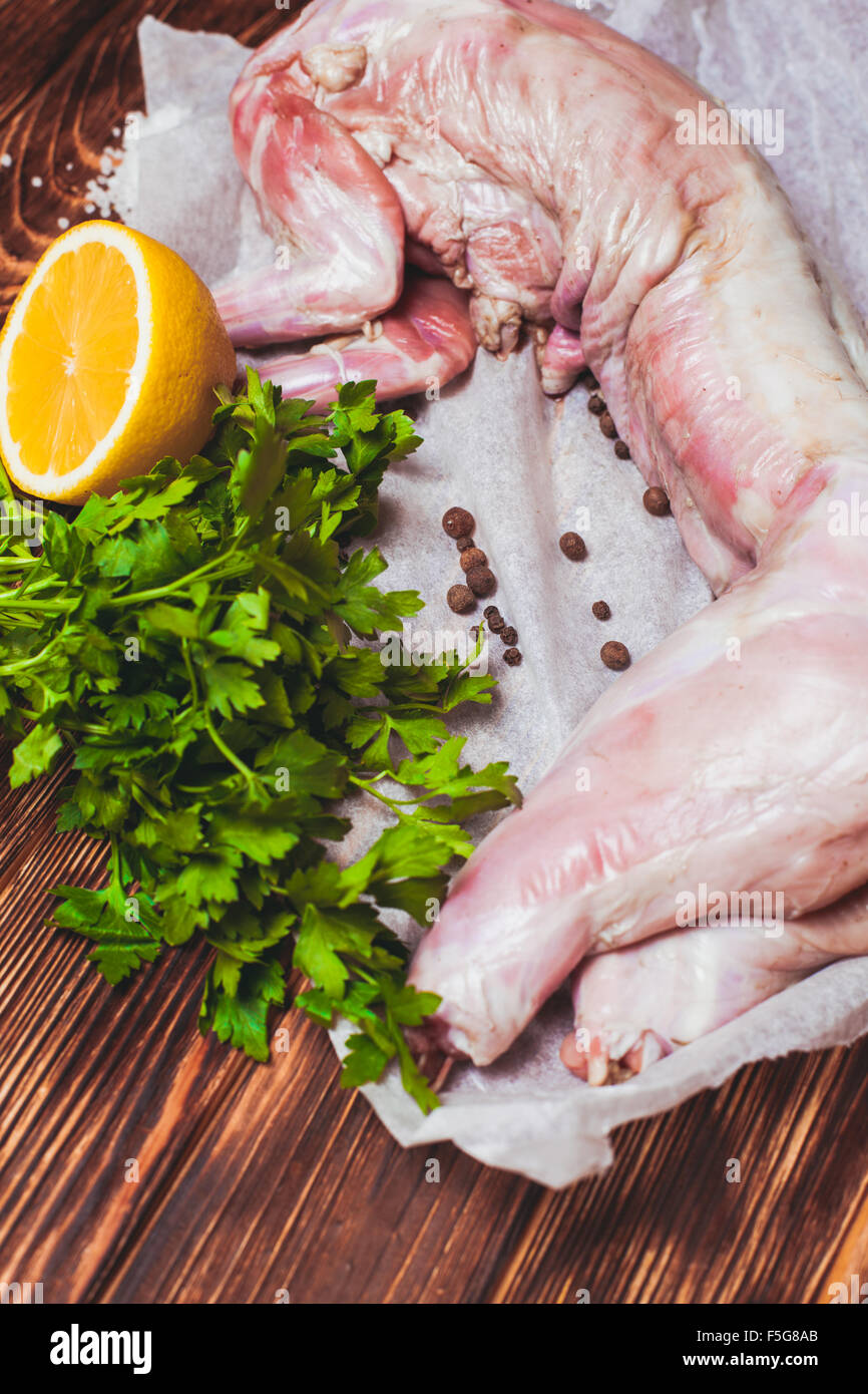 The Rabbit meat Stock Photo - Alamy
