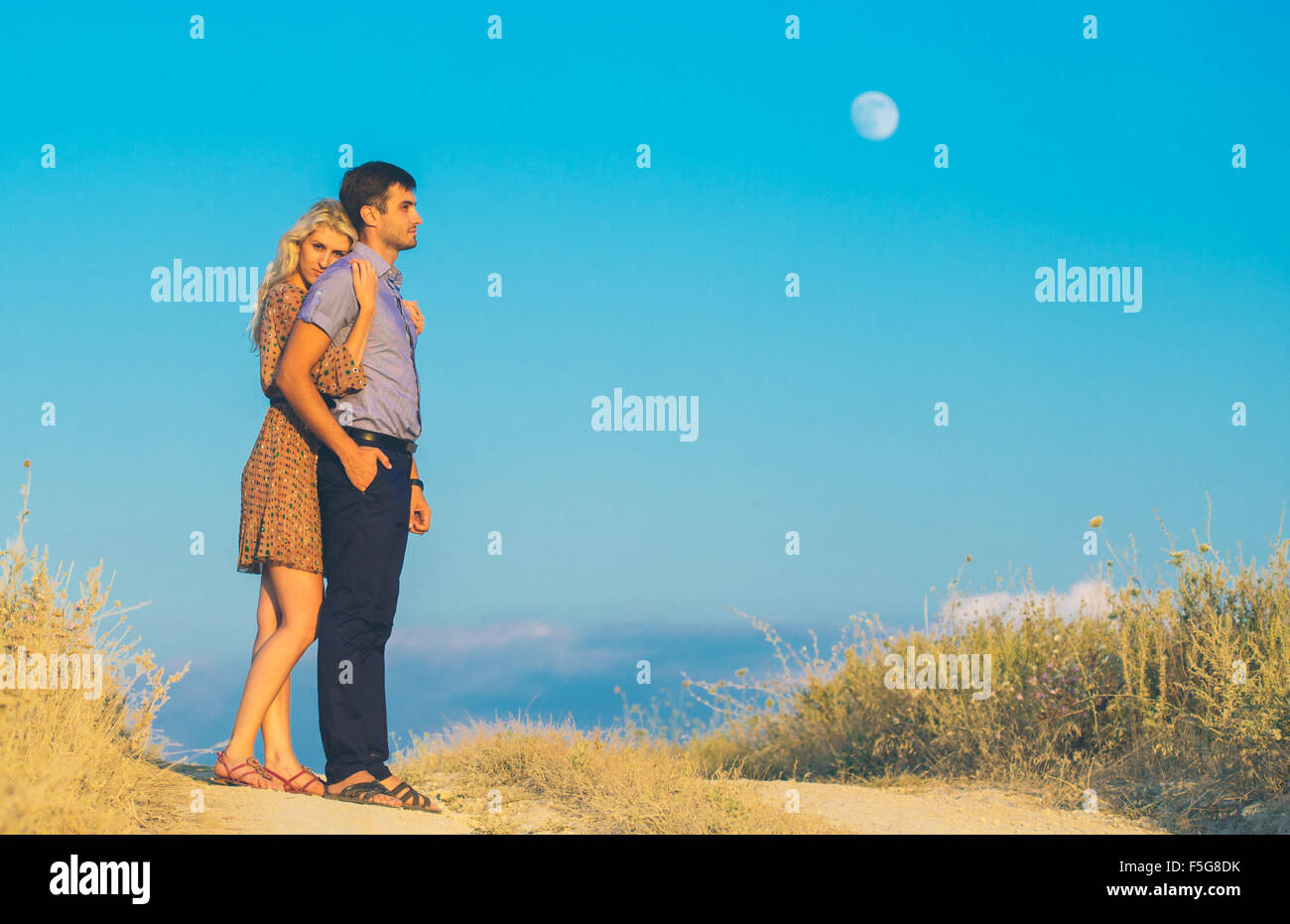 couple together summer time Stock Photo - Alamy