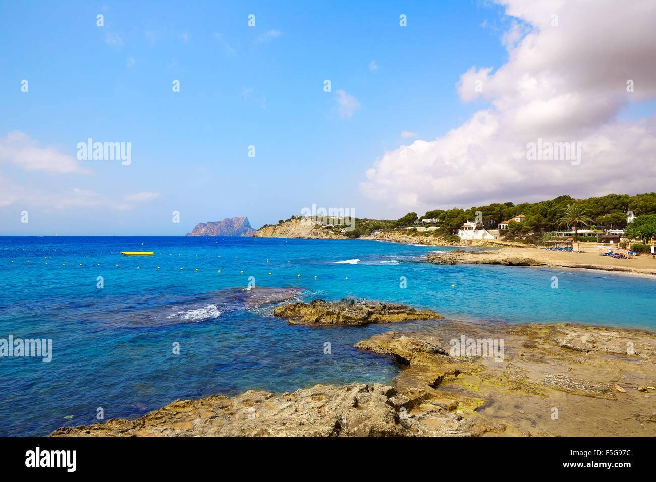 Denia Las Rotas beach in Alicante costa Blanca of Spain Stock Photo - Alamy