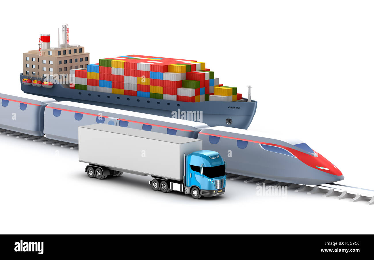 Ship train carriage railway hi-res stock photography and images - Alamy