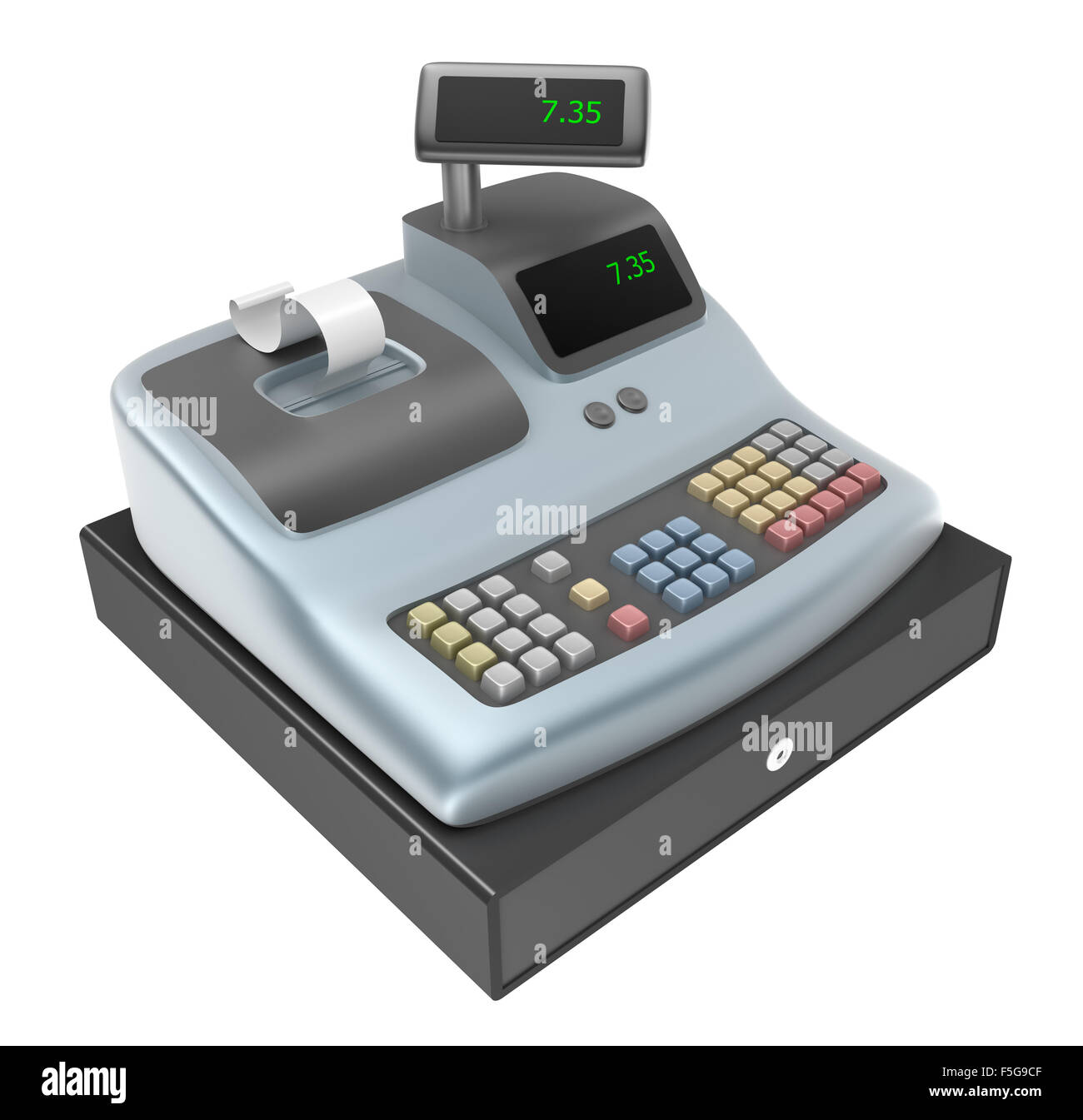 Cash register. Front view Stock Photo - Alamy