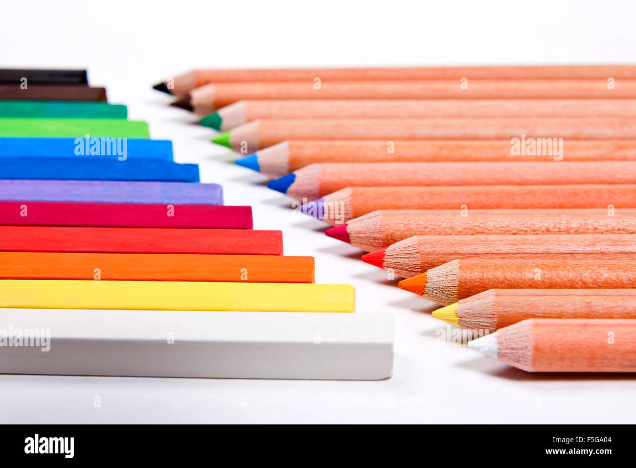 Colorful chalk isolated on hi-res stock photography and images - Alamy