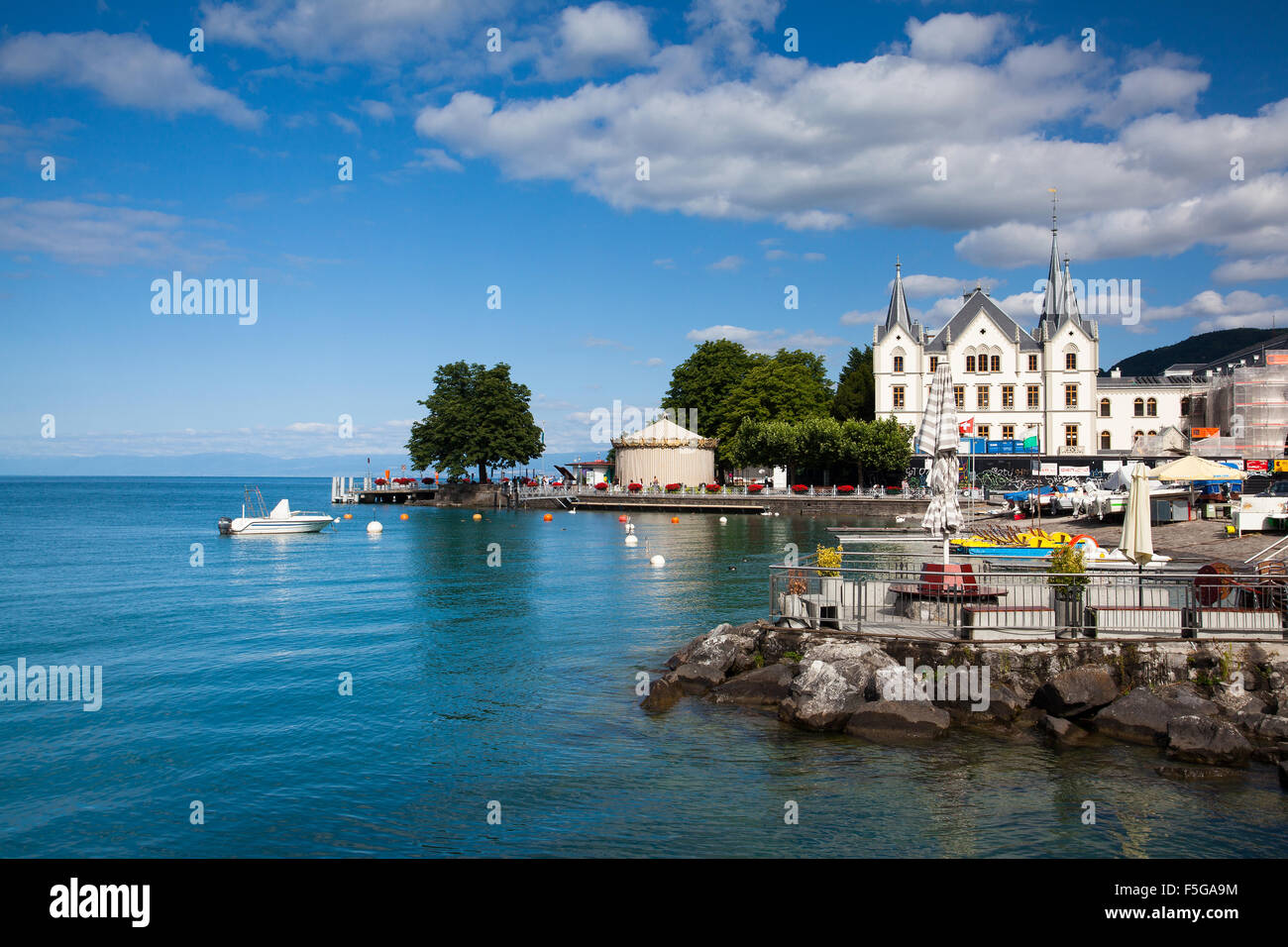 Ouchy beach lausanne lake geneva hi-res stock photography and images ...