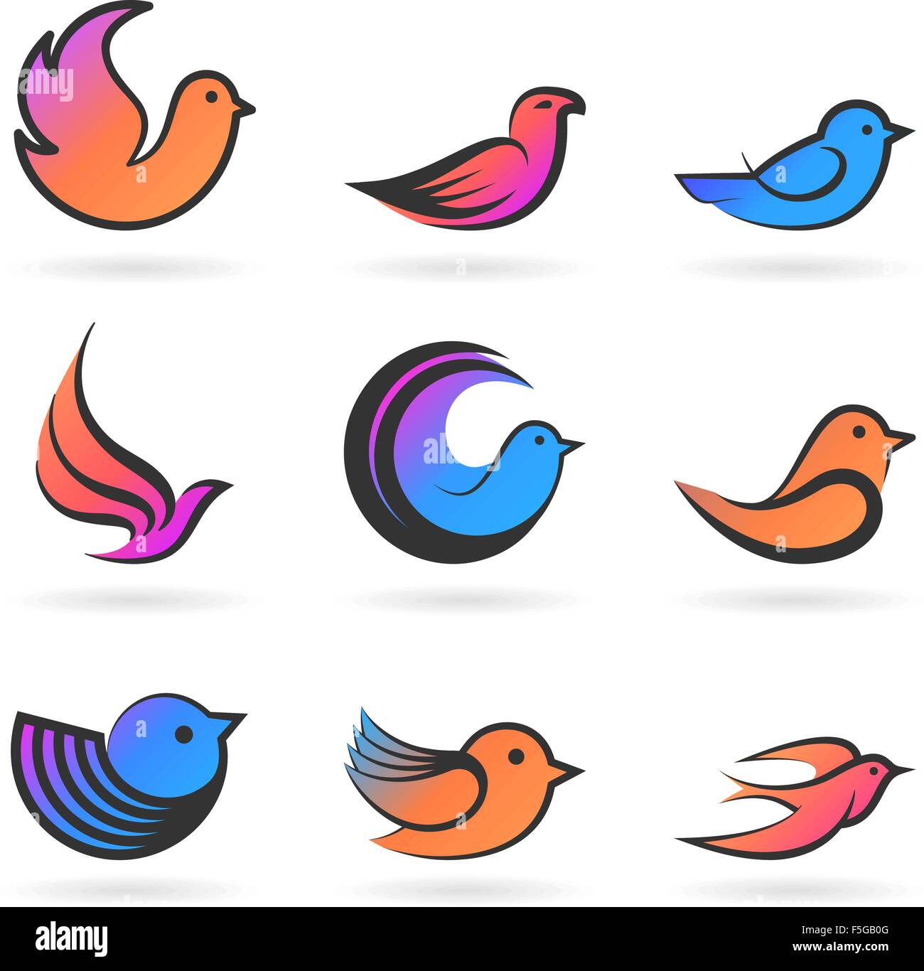 Set of Birds.Vector illustration Stock Vector Image & Art - Alamy