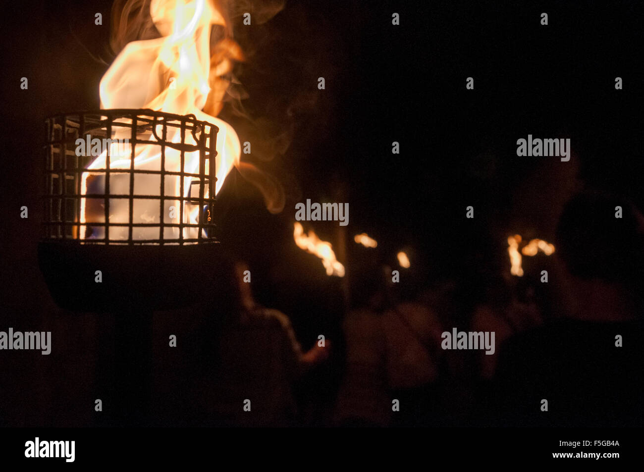 Torchlit Walk, Pouzauges, Vendee, France Stock Photo - Alamy