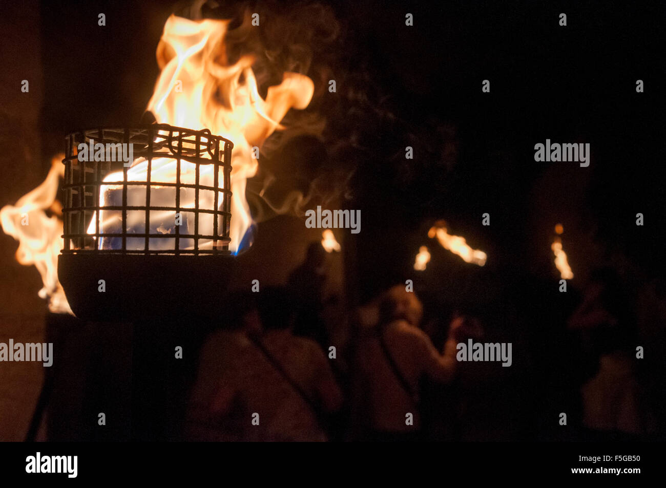 Torchlit Walk, Pouzauges, Vendee, France Stock Photo - Alamy