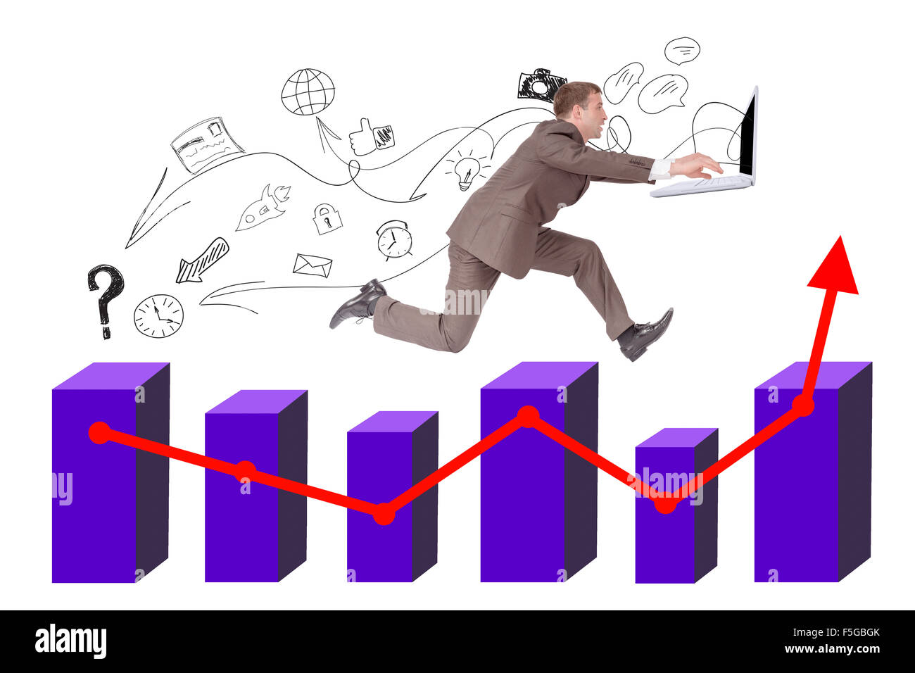 Computer keyboard background businessman Cut Out Stock Images ...