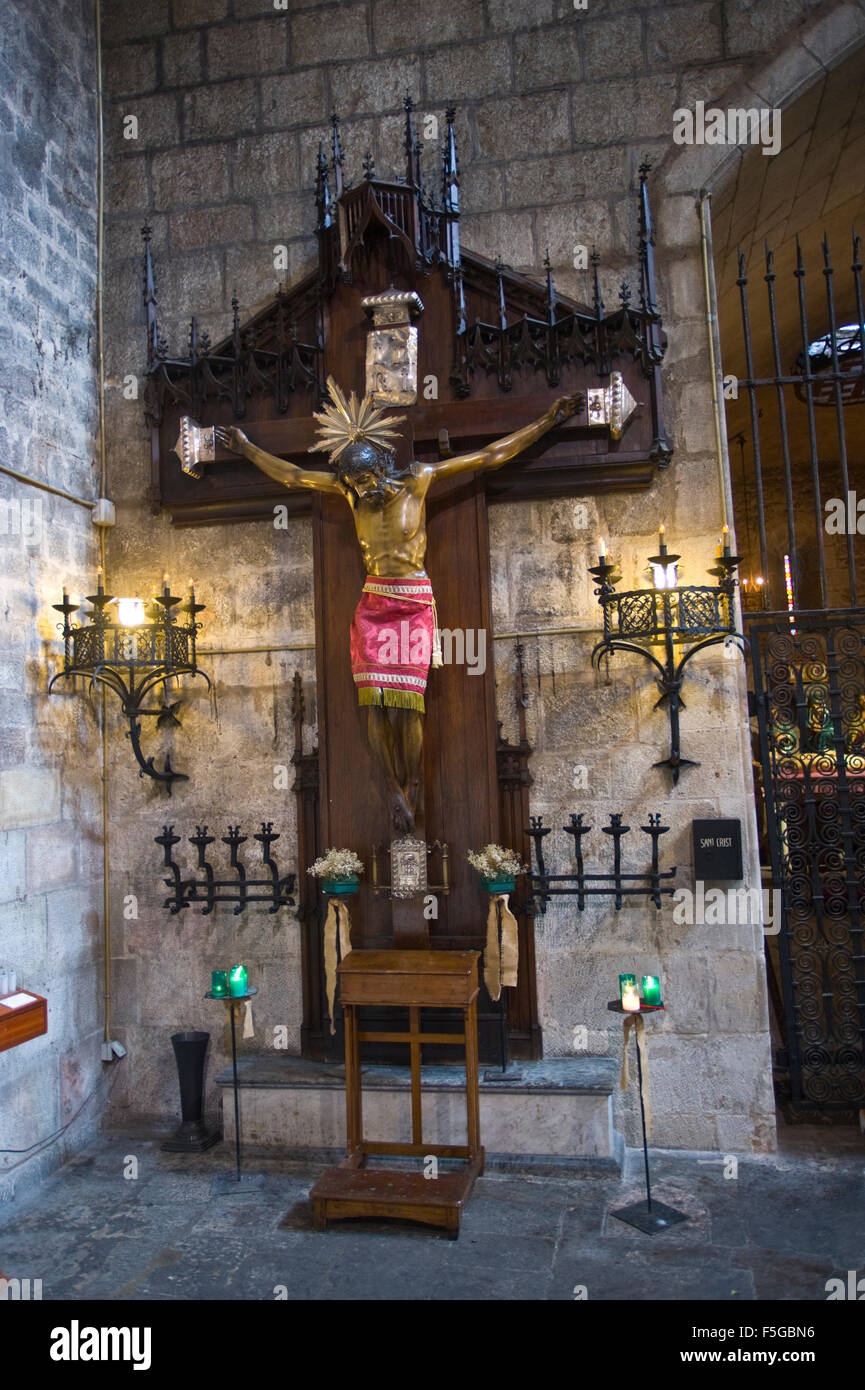 Christ on the Cross in High Parish Church of St Anna, founded in 1141 ...