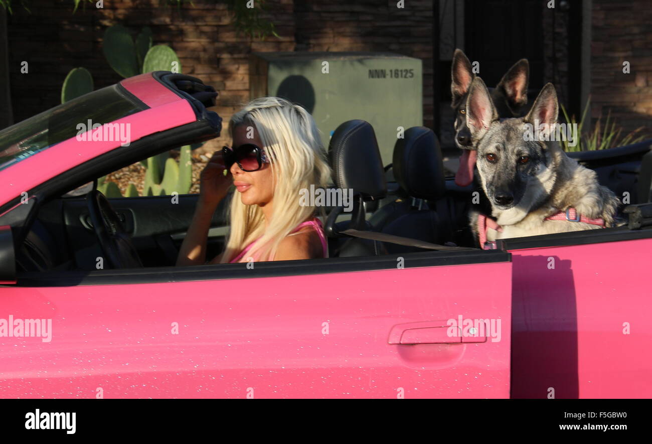 Angelique 'Frenchy' Morgan takes her dogs to the park in Las Vegas ...