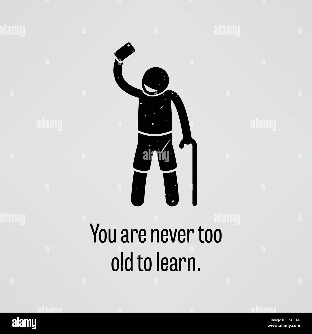 Never too old Stock Vector Images - Alamy