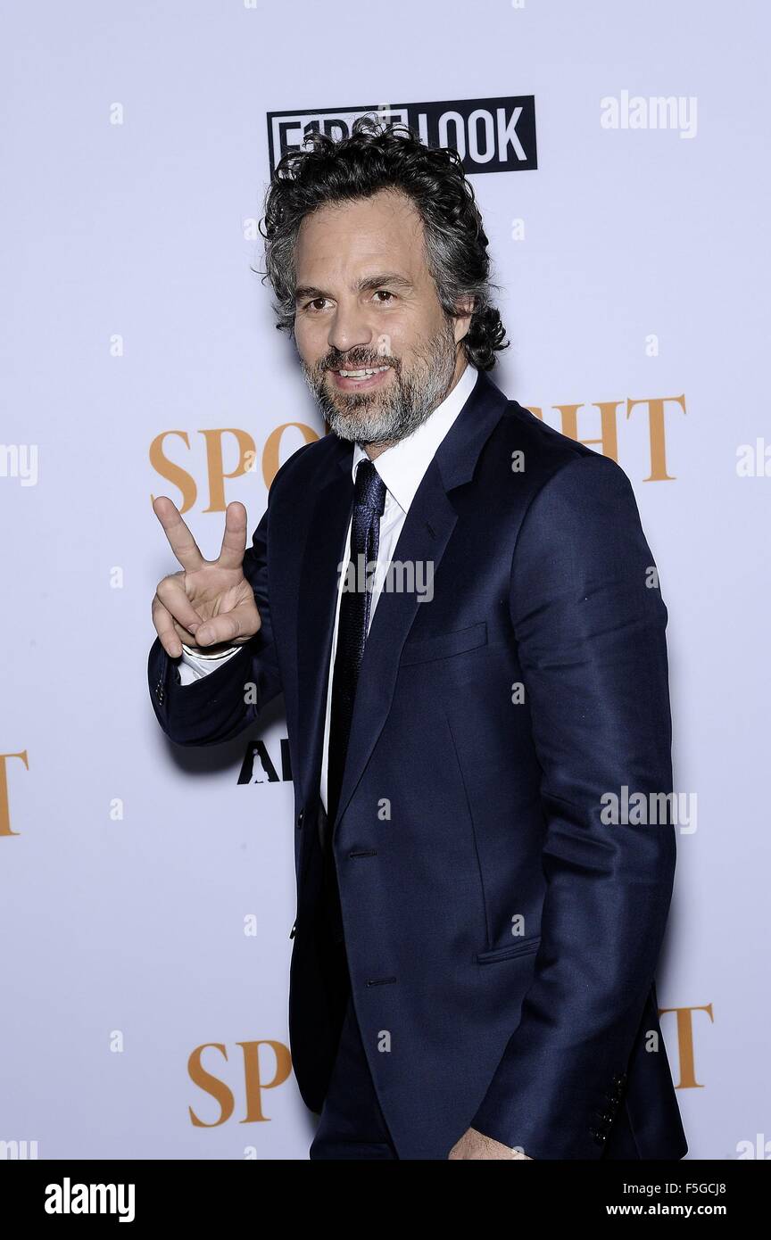 Los Angeles, CA, USA. 3rd Nov, 2015. Mark Ruffalo at arrivals for ...