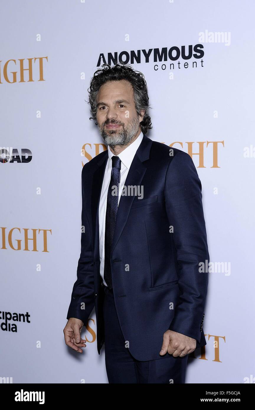 Los Angeles, CA, USA. 3rd Nov, 2015. Mark Ruffalo at arrivals for ...